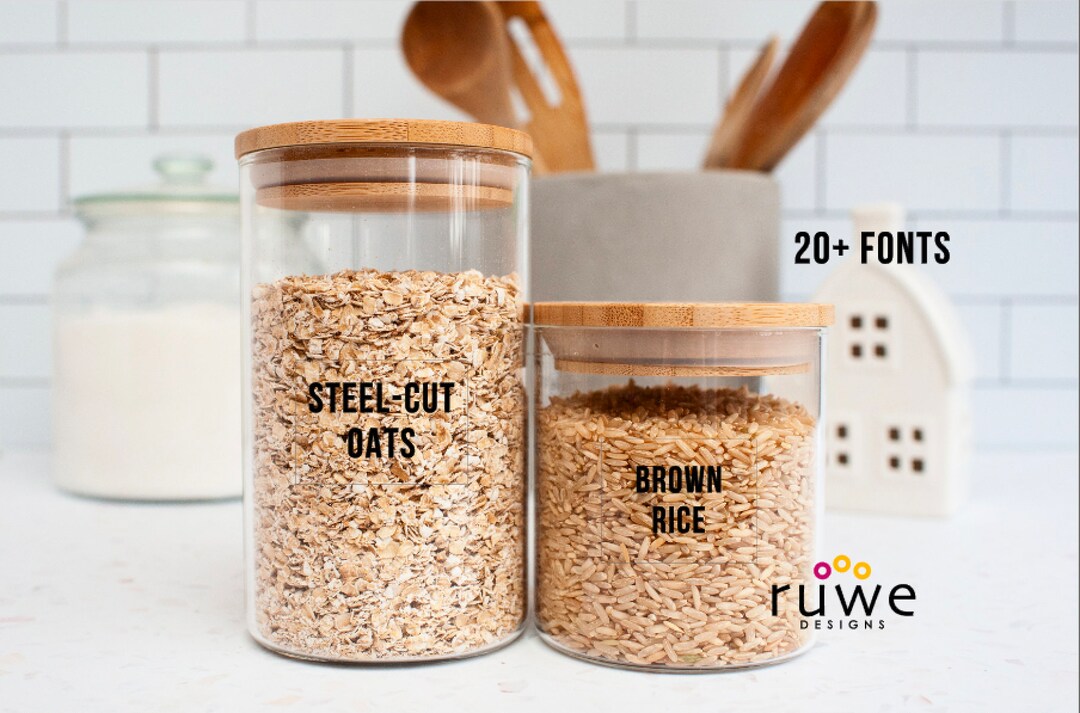 Custom Clear Pantry Labels - Etsy