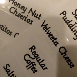 Custom Clear Pantry Labels - Etsy