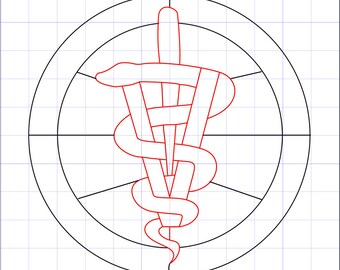 Stained Glass Patterns Caduceus - Etsy