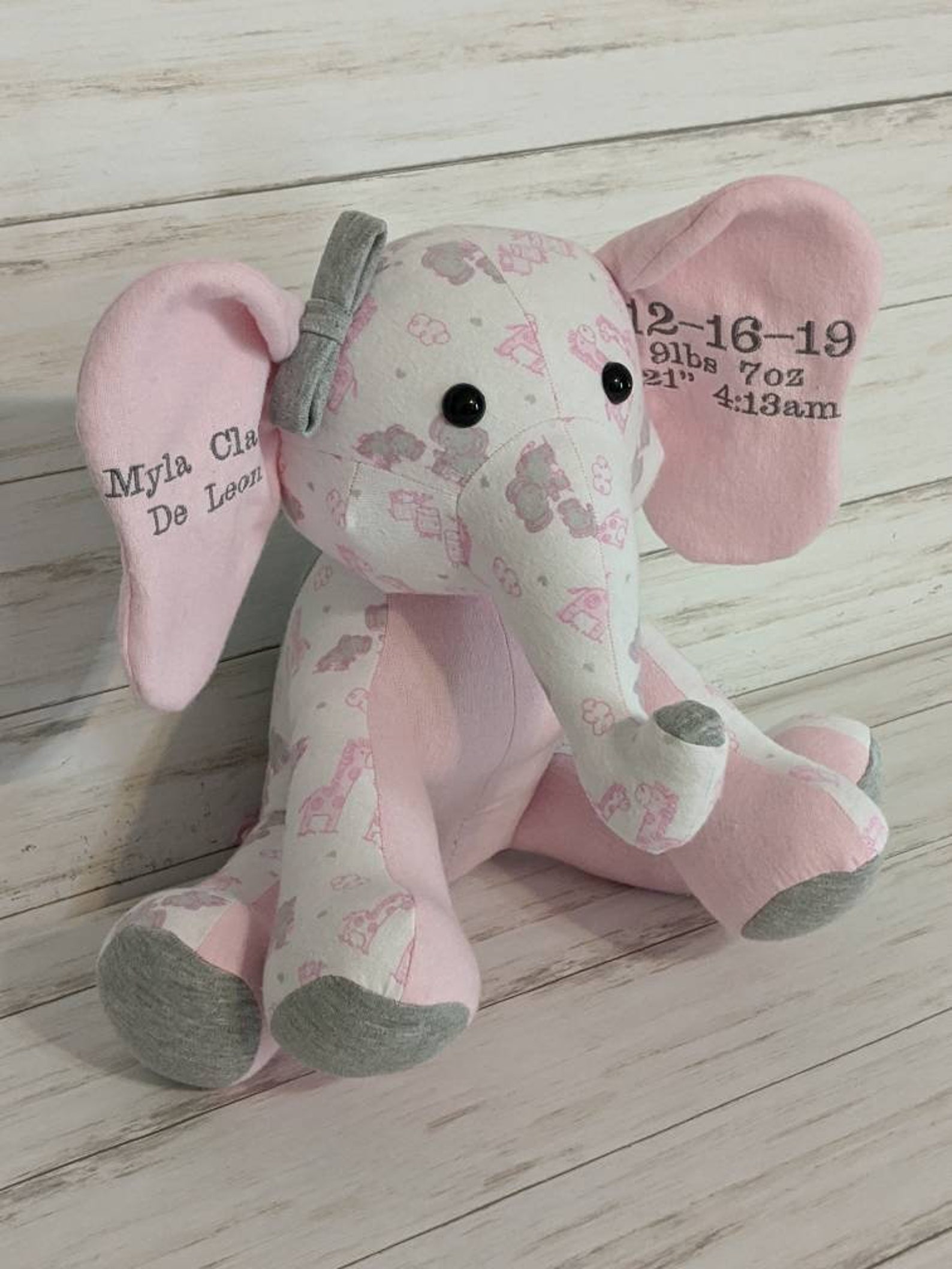 Memory Elephant // Keepsake Elephant // Custom Order Stuffed | Etsy