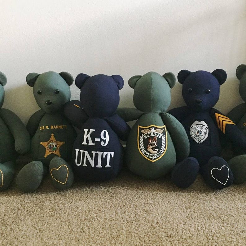 Military Memory Bear // Uniform Keepsake Bear // Police Memory - Etsy