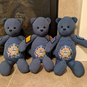 Military Memory Bear // Uniform Keepsake Bear // Police Memory - Etsy
