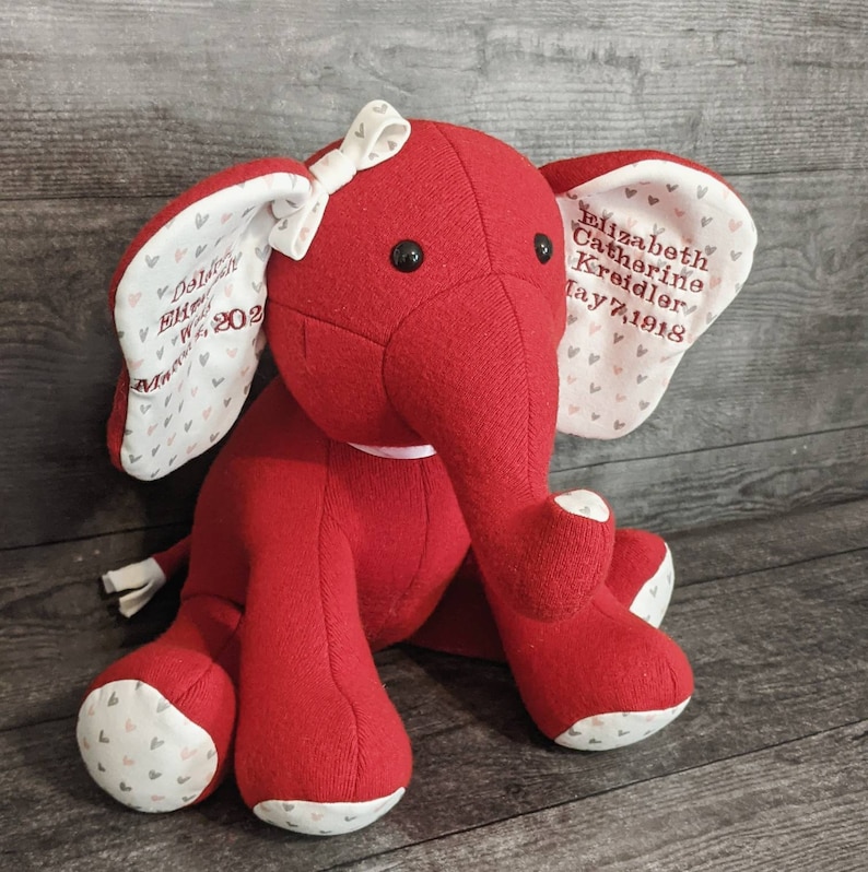 Memory Elephant // Keepsake Elephant // Custom Order Stuffed | Etsy