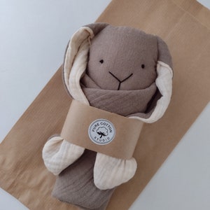 Natural Bunny Lovey for Baby, First Soft Toy Keepsake, Personalised ...