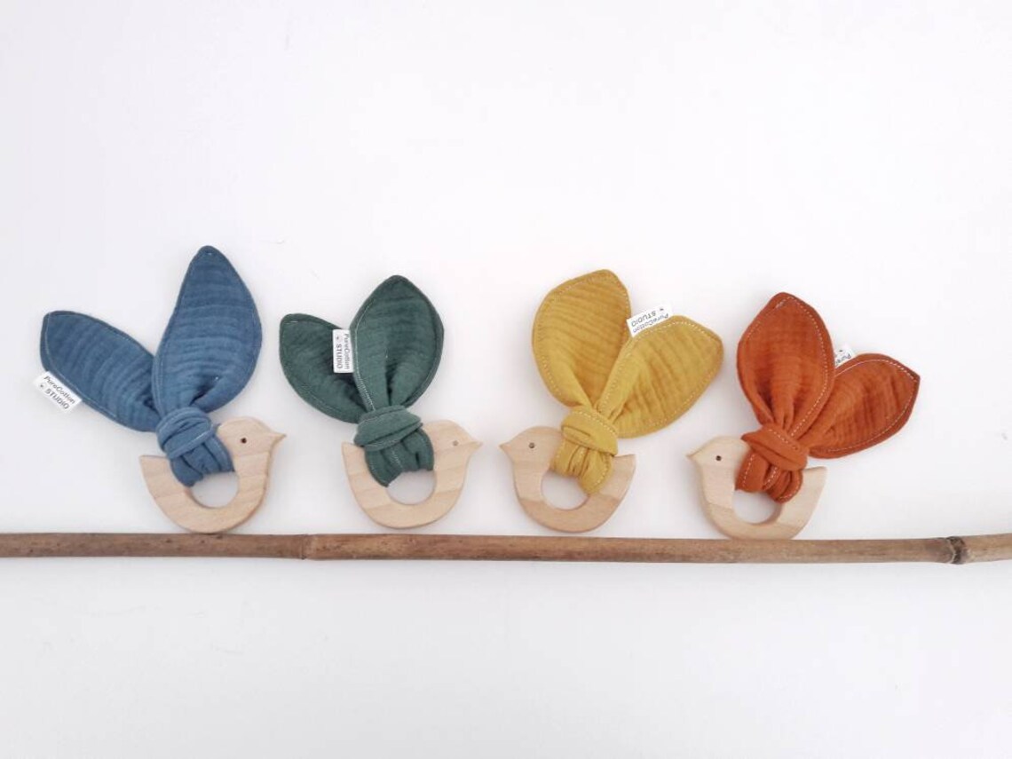 Wooden Bird Teether for Baby Natural Montessori Toys for - Etsy