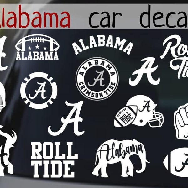 Alabama Football Car Stickers - Etsy