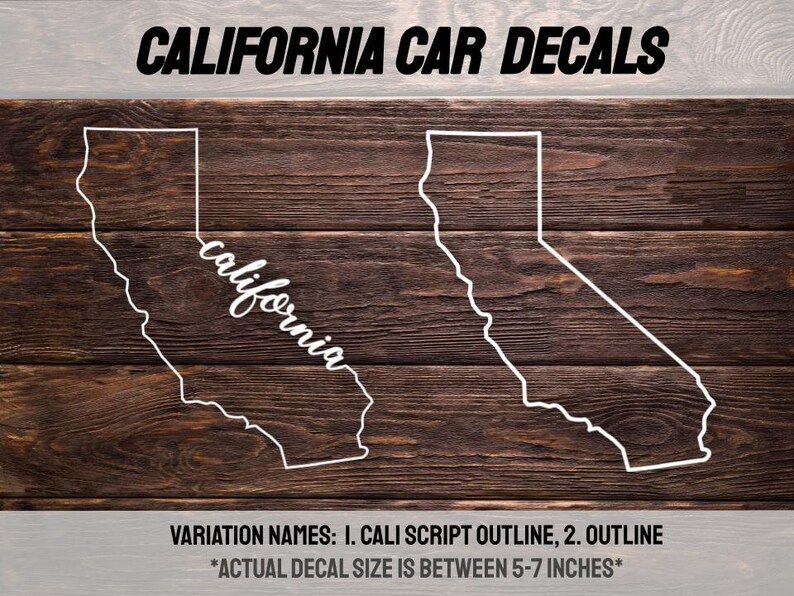 Custom California Vinyl Car Decal Stickers - Etsy