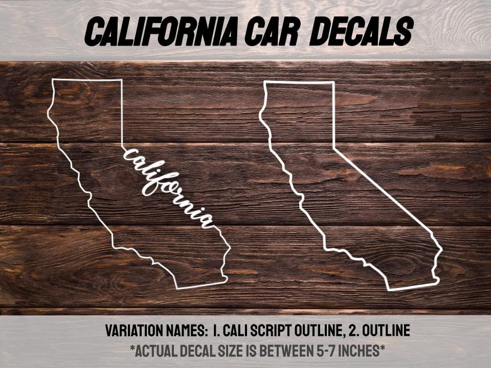 Custom California Vinyl Car Decal Stickers - Etsy