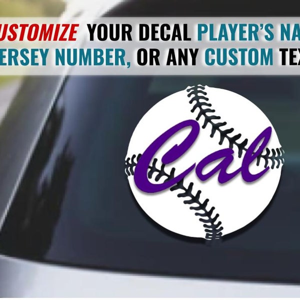 Softball Car Decal - Etsy