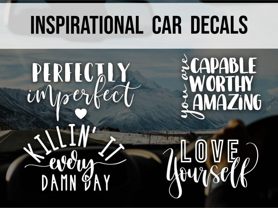 Inspirational Car Decals (positive, Love, Happy, Inspire, Motivational ...