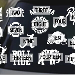Alabama Roll Tide Football Vinyl Car Decals!! Bama Stickers! - Etsy