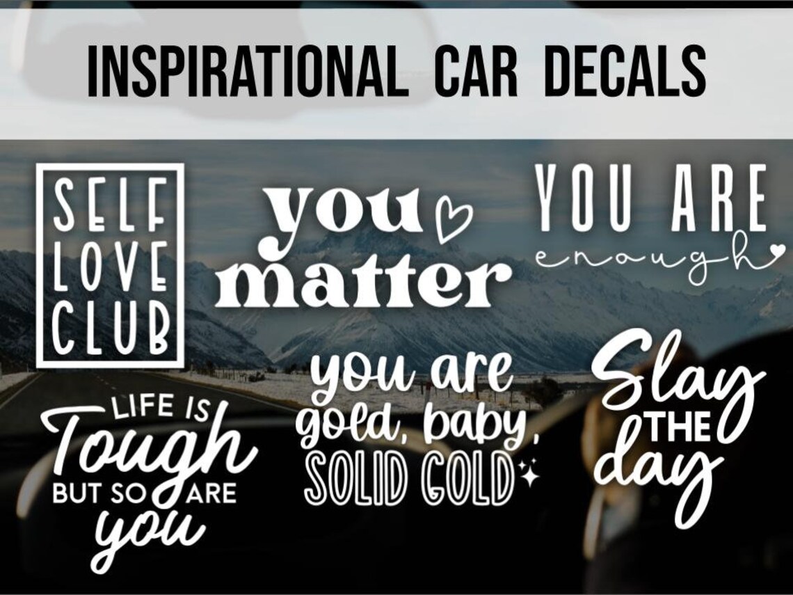 Inspirational Car Decals (positive, Love, Happy, Inspire, Motivational ...