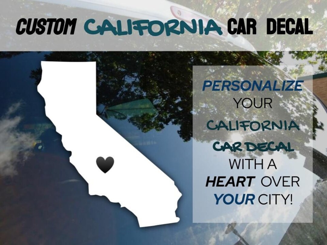 Custom California Vinyl Car Decal Stickers - Etsy