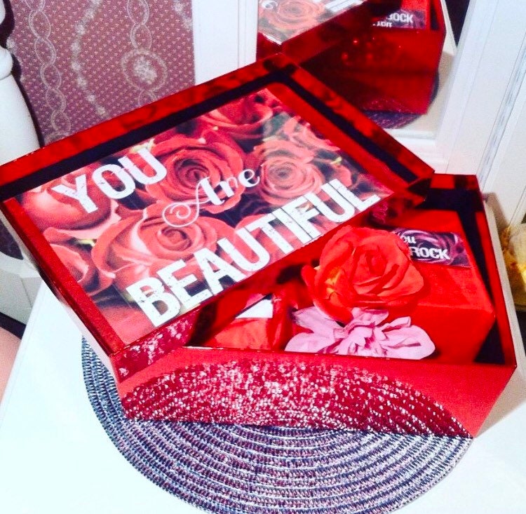 Valentines Day Gift Box. Valentine Youarebeautifulbox. - Etsy
