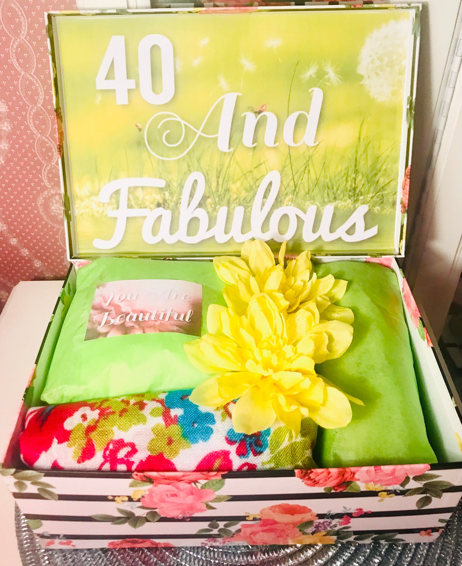 40th Birthday Box. 40th Youarebeautifulbox. 40 and Fabulous. | Etsy