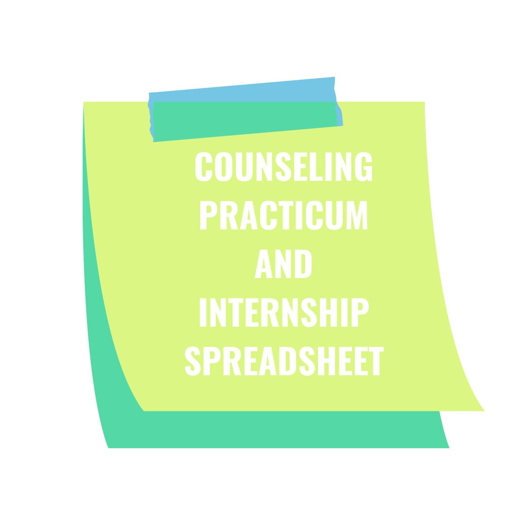 Counseling Internship and Practicum Hour Spreadsheet - Etsy