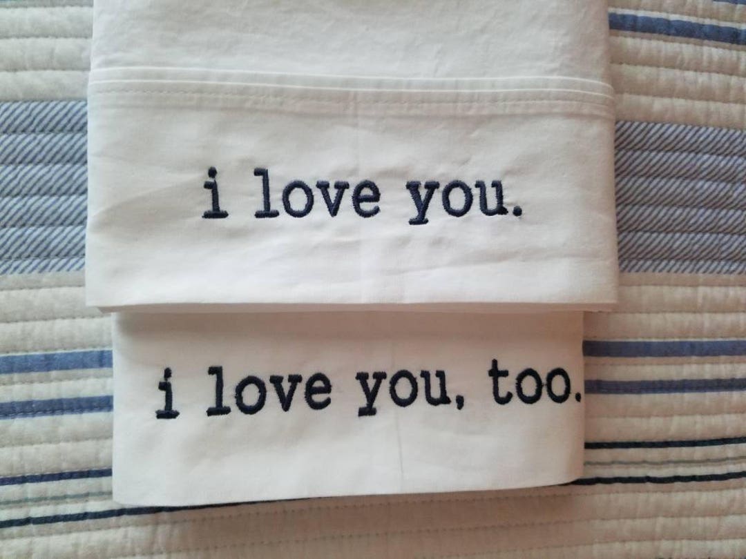 Pair of 'i Love You' Pillowcases - Etsy