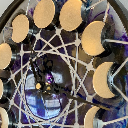 Handmade Solid Brass Moon Phase Clock - Etsy