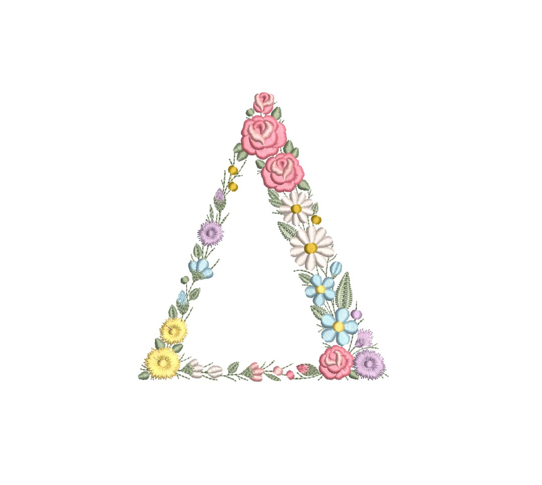 Machine Embroidery Δ DELTA Uppercase Greek Letter 15cm/6"tall Dainty ...