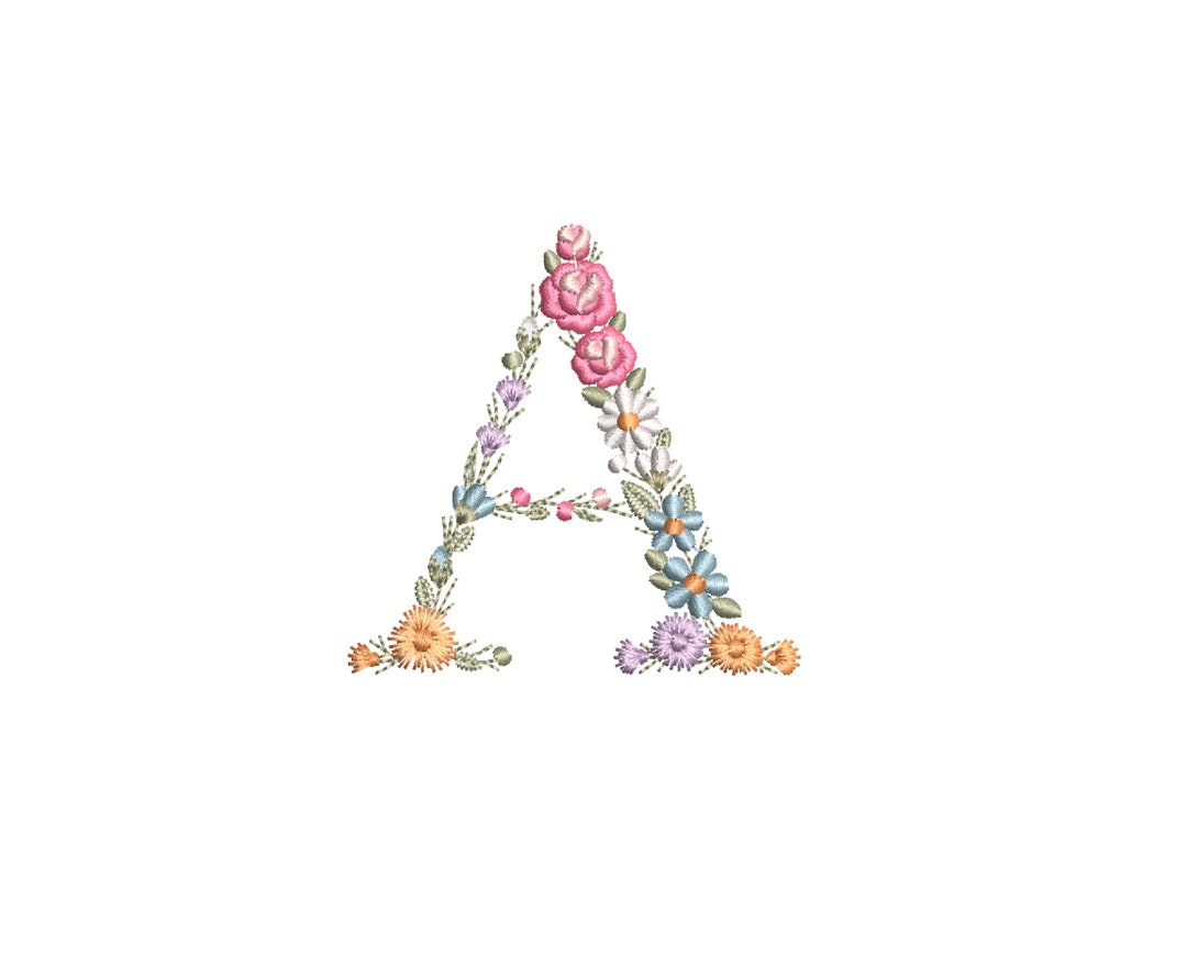 Machine Embroidery LETTER A Uppercase 3/75 Cm Dainty - Etsy