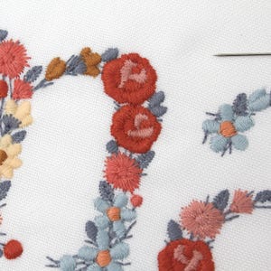 Machine Embroidery Design 25cm/9.87" MAMA Floral Letters Dainty ...