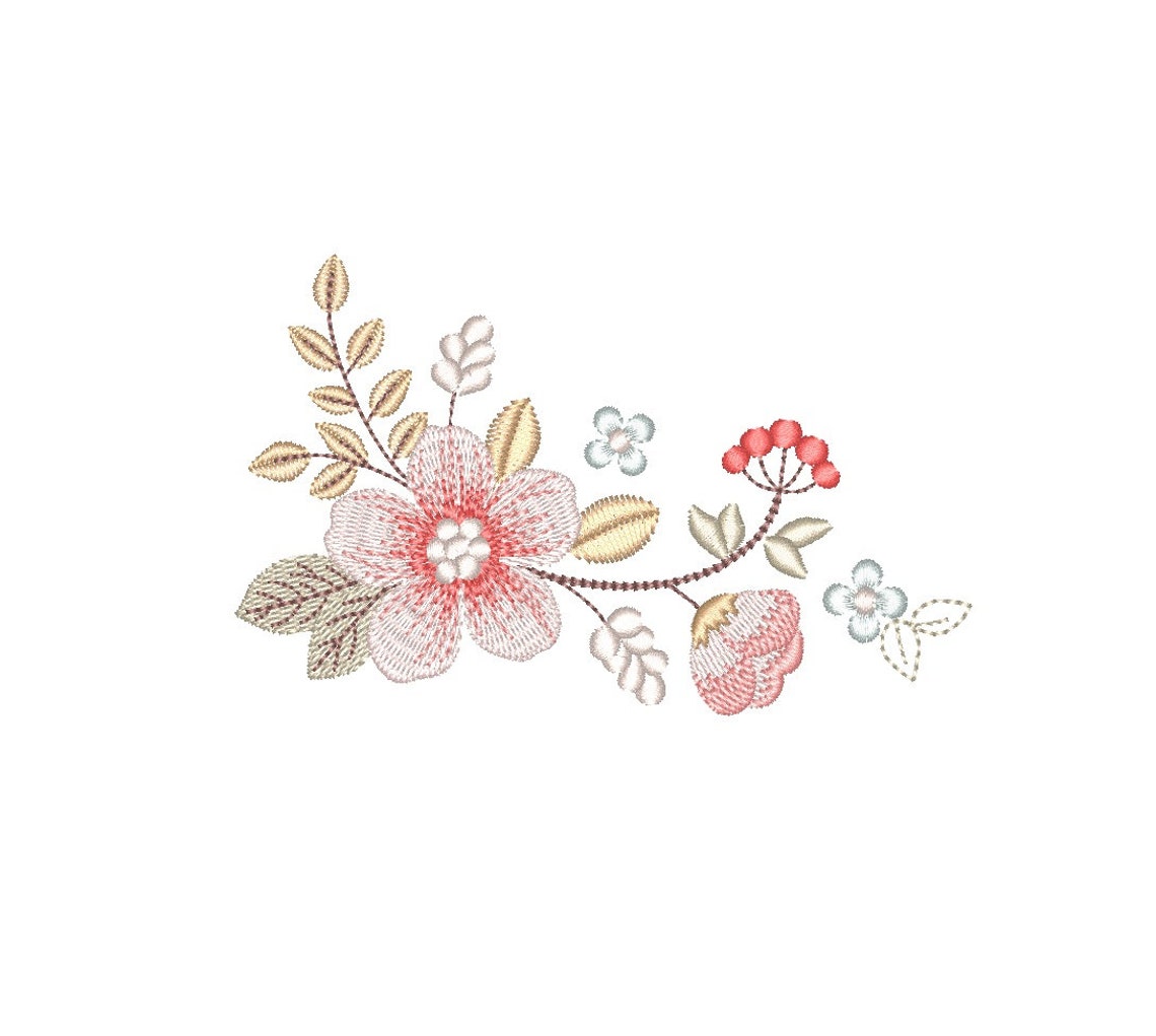 Machine Embroidery Design- Modern Boho Flowers - Modern Floral Digital ...