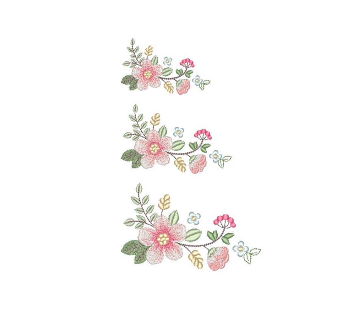 Machine Embroidery Design- Modern Boho Flowers - Modern Floral Digital ...