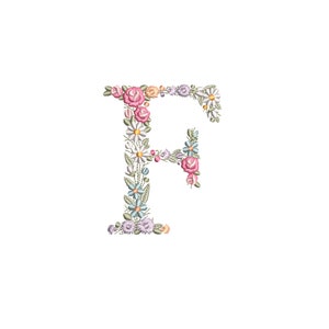 Machine Embroidery LETTER F Uppercase 10cm / 4 Tall | Etsy