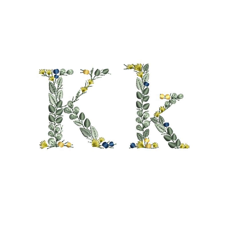K Embroidery Pattern - Etsy