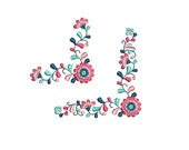 Flower Corner Machine Embroidery Design. 2 Sizes. Instant - Etsy