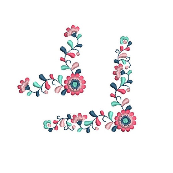 Corner Embroidery Designs - Etsy