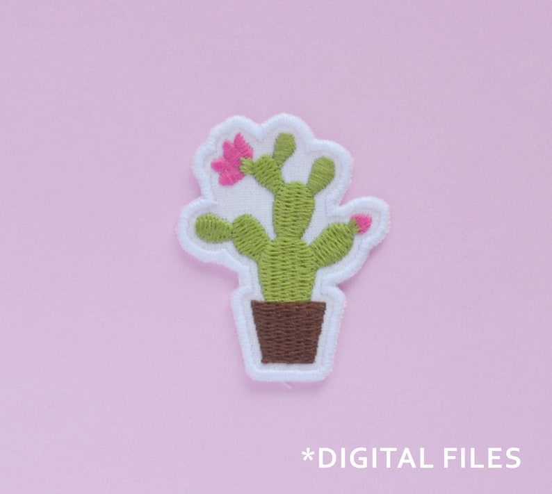 Machine Embroidery Design Small Cactus Patch Mini Cactus - Etsy