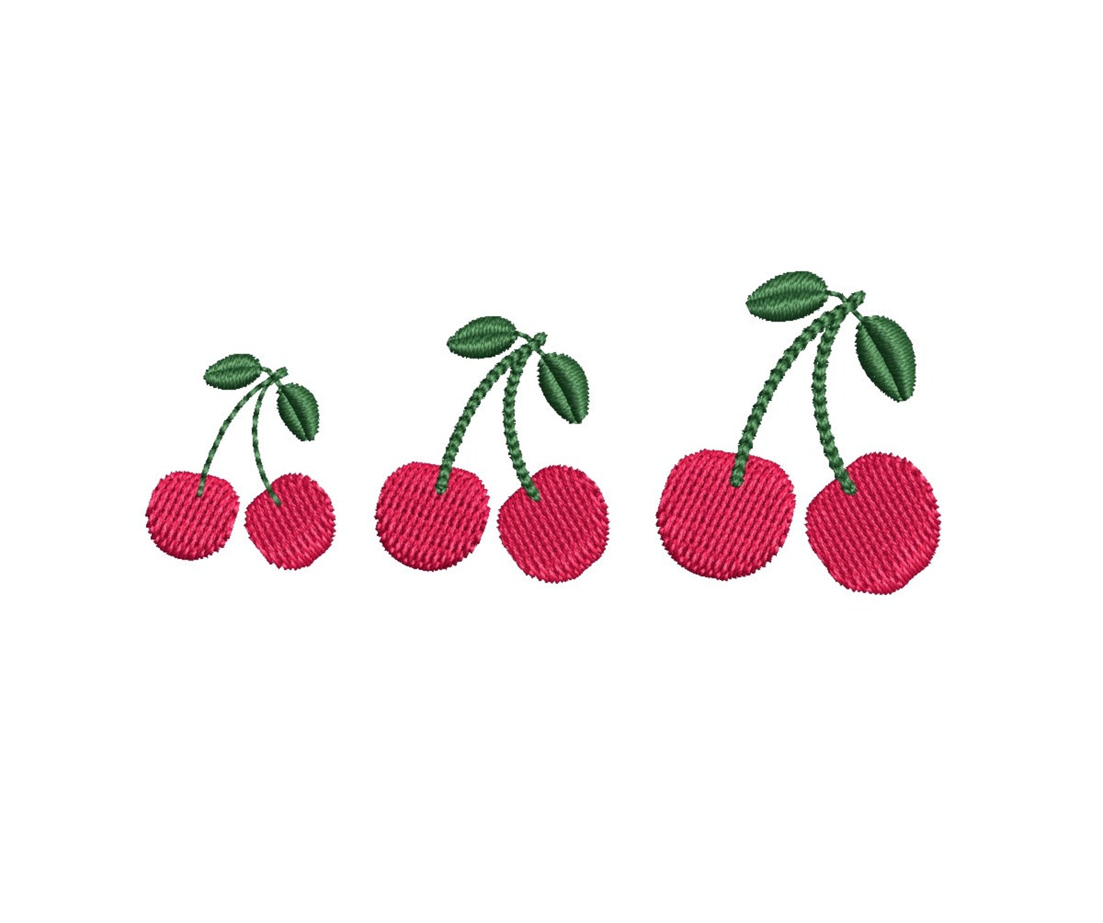 Cherries Mini Machine Embroidery Design. 3 Sizes. Instant - Etsy