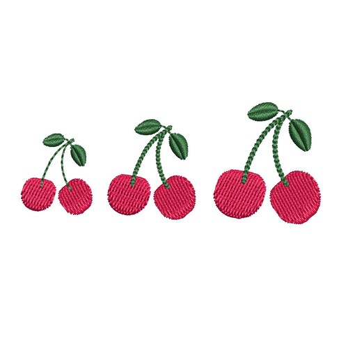 Cherries Mini Machine Embroidery Design. 3 Sizes. Instant - Etsy