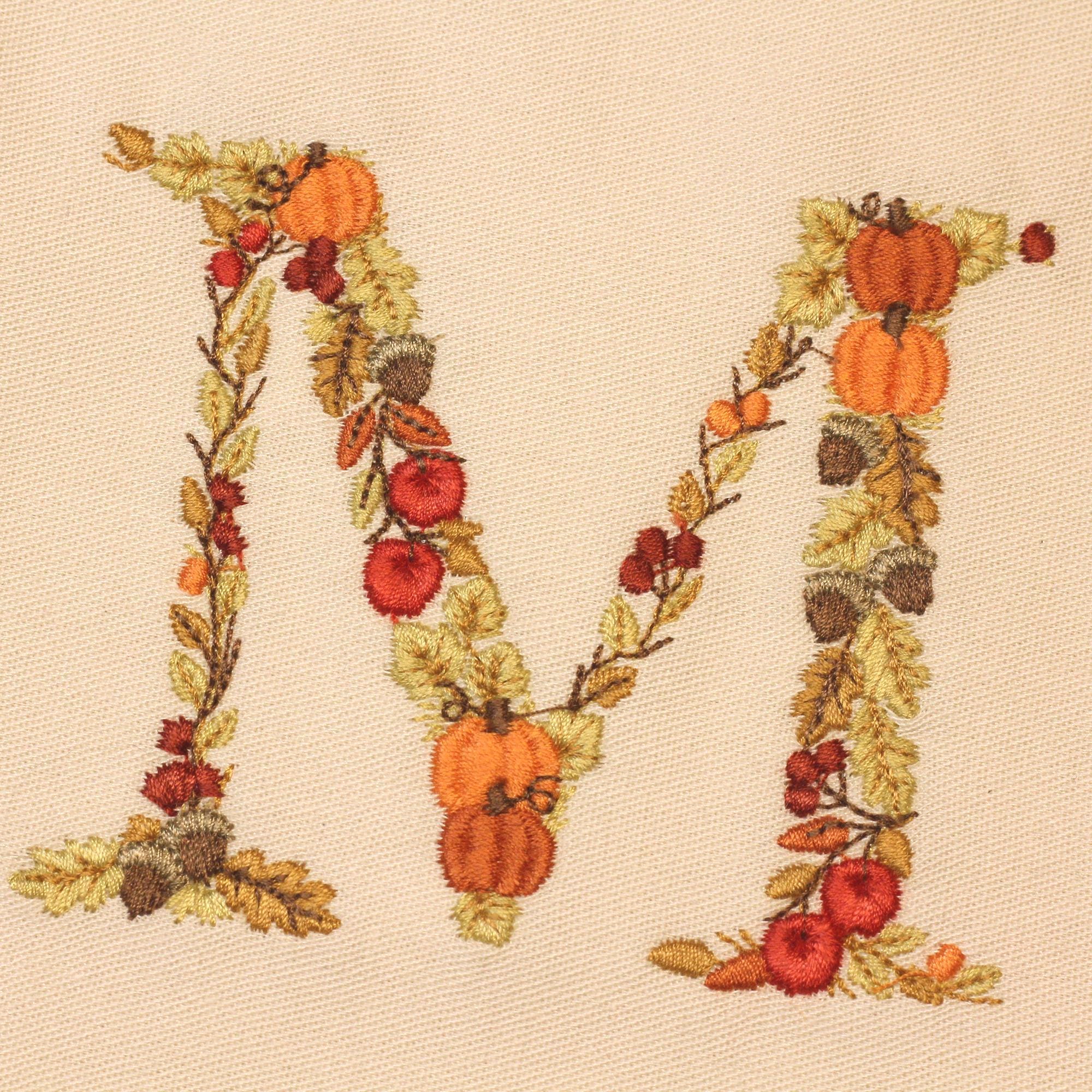Machine Embroidery LETTER M Uppercase 3"/7,5 Cm Thanksgiving Font ...
