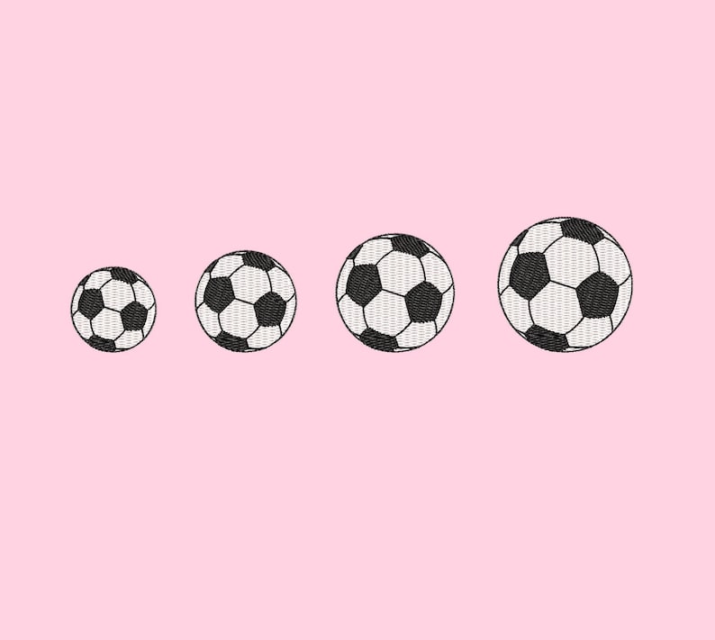 Mini Filled Soccer Ball Machine Embroidery File. Mini Football Machine ...