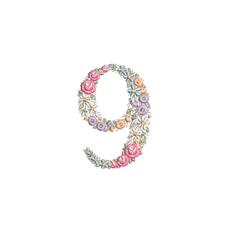 Number Embroidery - Etsy