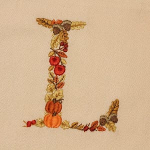 Machine Embroidery LETTER L Uppercase 3"/7,5 Cm Thanksgiving Font ...