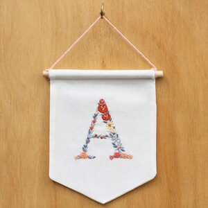 Machine Embroidery LETTER A Uppercase 3"/7,5 Cm Dainty Floral Font ...