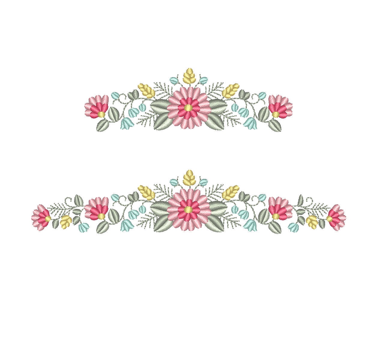 Guarda de flores estilo Folk Matriz de bordado a máquina. | Etsy España