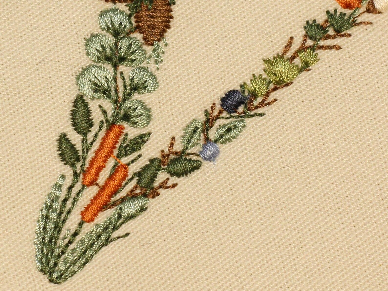Machine Embroidery LETTER W Uppercase 3"/7,5 Cm Forest Font- Woodland ...