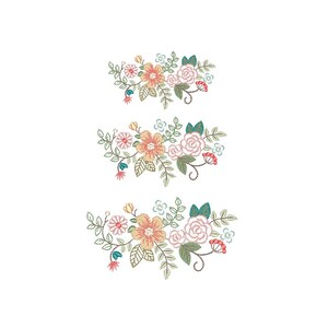 Machine Embroidery Design- Modern Boho Flowers - Modern Floral Digital ...