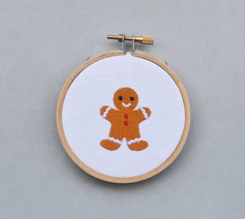 Gingerbread Man Mini Christmas Machine Embroidery Design. 3 | Etsy