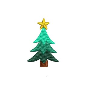 Mini Christmas Tree Machine Embroidery Design. 3 Sizes. Instant ...