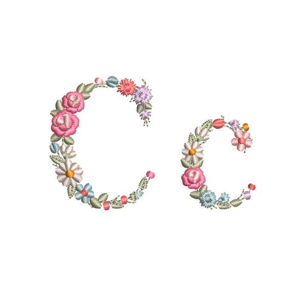 Letter C Embroidery Design - Etsy