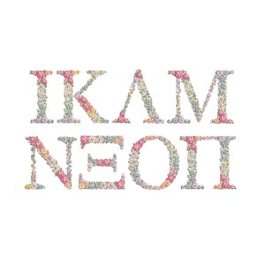 Machine Embroidery Design Greek Alphabet Dainty Floral Sorority Font 95 ...