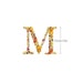 Machine Embroidery LETTER M Uppercase 3"/7,5 Cm Thanksgiving Font ...