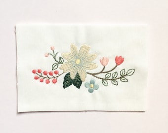Machine Embroidery Design Modern Boho Flowers Modern Floral | Etsy