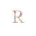 Machine Embroidery LETTER R Uppercase 3/7,5 Cm Dainty Floral Font ...