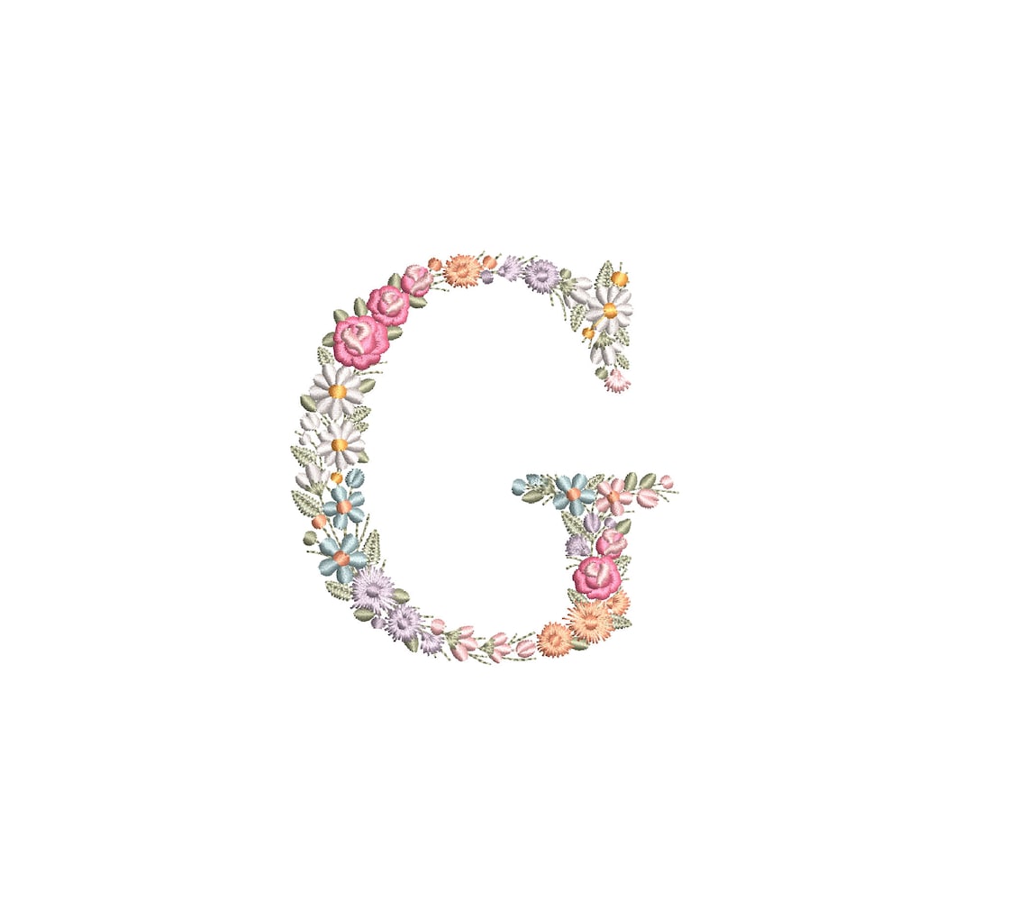 Machine Embroidery LETTER G Uppercase 10cm / 4 Tall - Etsy